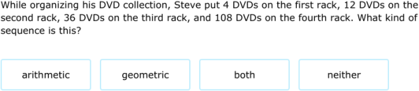 IXL | Identify arithmetic and geometric sequences | Grade 8 math