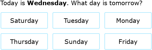 IXL | Days of the week | Grade 1 math