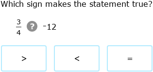 IXL | Compare rational numbers | Grade 6 math