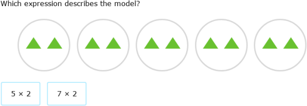 IXL | Identify multiplication expressions for equal groups | Grade 3 math
