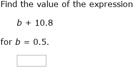 IXL | Evaluate variable expressions with decimals | Grade 6 math