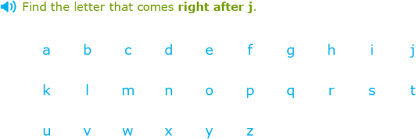 IXL | Find the letter in the alphabet: lowercase | Kindergarten English ...