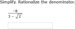 IXL | Simplify radical expressions by rationalizing the denominator ...