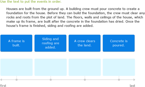 IXL | Determine the order of events in informational texts | Grade 3 ...