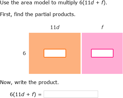 IXL | Multiply using the distributive property: area models | Grade 9 math