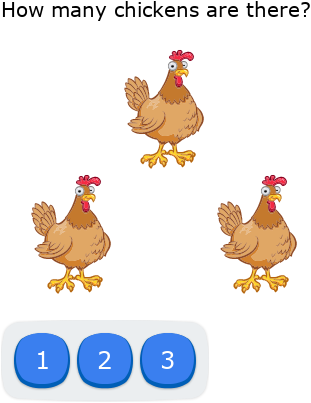 IXL | Count objects - up to 3 | Jr. kindergarten math