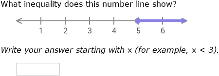 IXL | Write inequalities from number lines | Grade 5 math