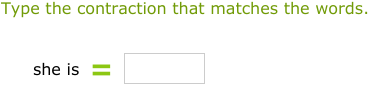 IXL | Form pronoun-verb contractions | Grade 2 English language arts