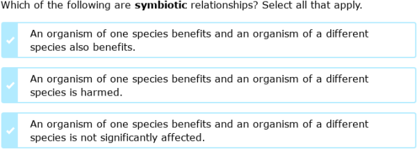 IXL | Classify symbiotic relationships | Grade 7 science