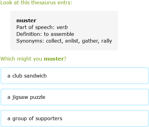 IXL | Use thesaurus entries | Grade 6 English language arts