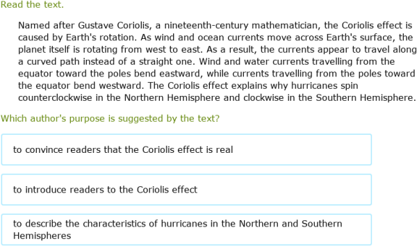 IXL | Identify the author's purpose | Grade 8 English language arts