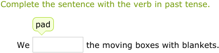 IXL | Form and use the regular past tense | Grade 4 English language arts