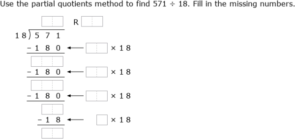 IXL | Divide by 2-digit numbers using partial products | Grade 5 math