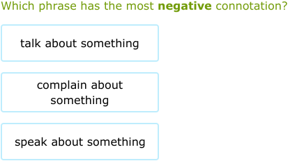 IXL | Positive and negative connotation | Grade 5 English language arts
