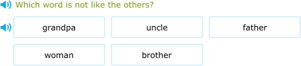 IXL | Which word is not like the others? | Grade 1 English language arts
