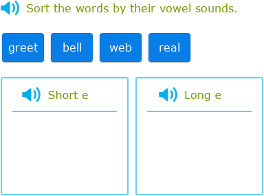 IXL | Use spelling patterns to sort long and short vowel words | Grade ...