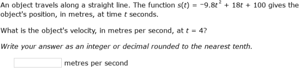 IXL - Relate position, velocity, speed and acceleration using ...