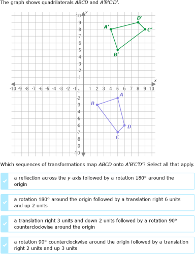 IXL | Sequences of congruence transformations: choose the sequence ...