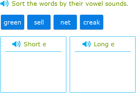 IXL | Use spelling patterns to sort long and short vowel words | Grade ...
