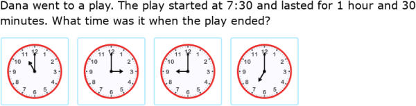 IXL | Time and clocks: word problems | Grade 1 math