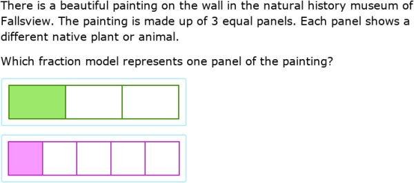 IXL | Unit fractions: modeling word problems | Grade 1 math