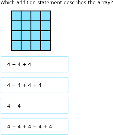 IXL | Identify repeated addition for arrays - sums to 25 | Grade 2 math