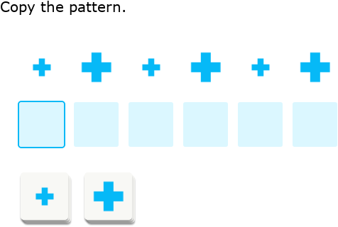 IXL | Size patterns | Jr. kindergarten math