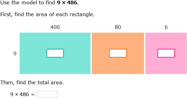 IXL | Multiply 1-digit numbers by 3-digit numbers using area models II ...