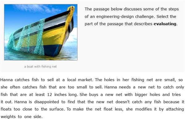 IXL | Identify parts of the engineering-design process | Grade 8 science