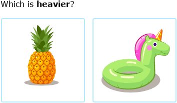IXL | Light and heavy | Grade 2 math