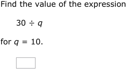 IXL - Evaluate variable expressions with whole numbers (Grade 6 math practice)