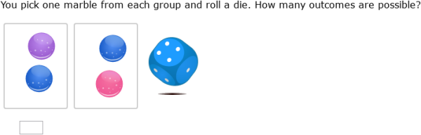 IXL | Compound events: find the number of outcomes | Grade 7 math