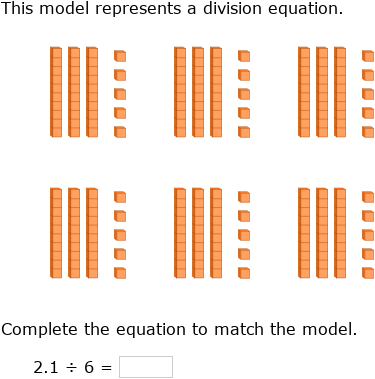 IXL | Divide decimals using blocks: complete the equation | Grade 5 math