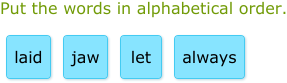 IXL | Order alphabetically based on the first two letters | Grade 2 ...