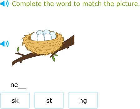 IXL | Complete the word with the right final consonant blend ...