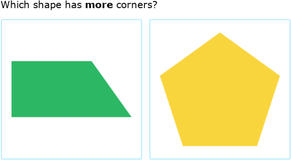 IXL | Compare sides and corners | Kindergarten math