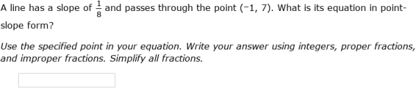 IXL | Point-slope form: write an equation | Grade 10 math