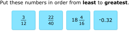 IXL | Put rational numbers in order | Grade 6 math
