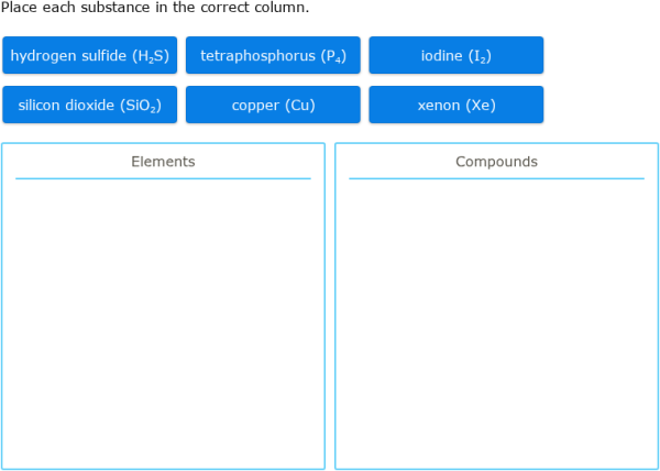 IXL | Classify elements and compounds using chemical formulas | Grade 9 ...