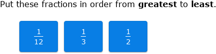 IXL | Order fractions | Grade 3 math