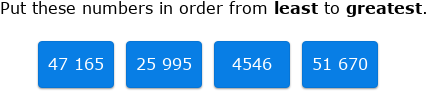 IXL | Order numbers up to 100 000 | Grade 5 math