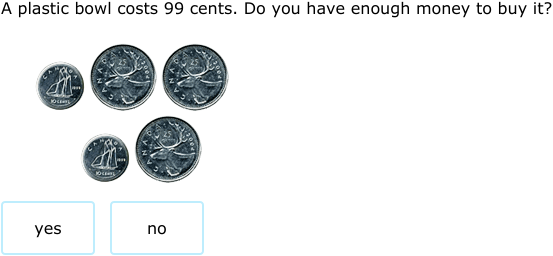IXL | Purchases - do you have enough money - up to $1 | Grade 2 math