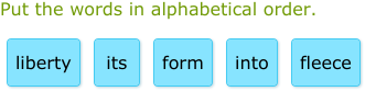 IXL | Order alphabetically based on the first two letters | Grade 4 ...