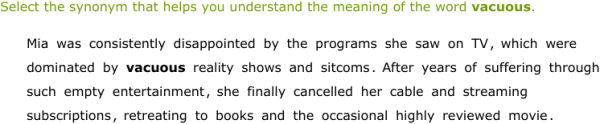 IXL | Determine the meaning of words using synonyms in context | Grade ...