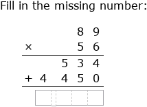 IXL | Multiply 2-digit numbers by 2-digit numbers: complete the missing ...