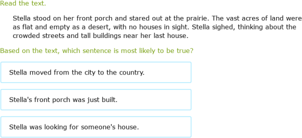 IXL | Draw inferences from a text | Grade 4 English language arts