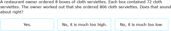 IXL | Estimate products word problems: identify reasonable answers ...