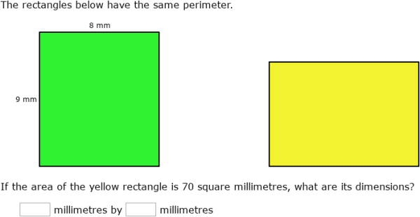 IXL | Rectangles: relationship between perimeter and area | Grade 6 math