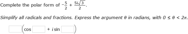 IXL | Convert complex numbers from rectangular to polar form | Grade 12 ...
