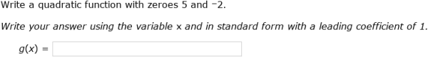 IXL | Find a quadratic function | Grade 11 math